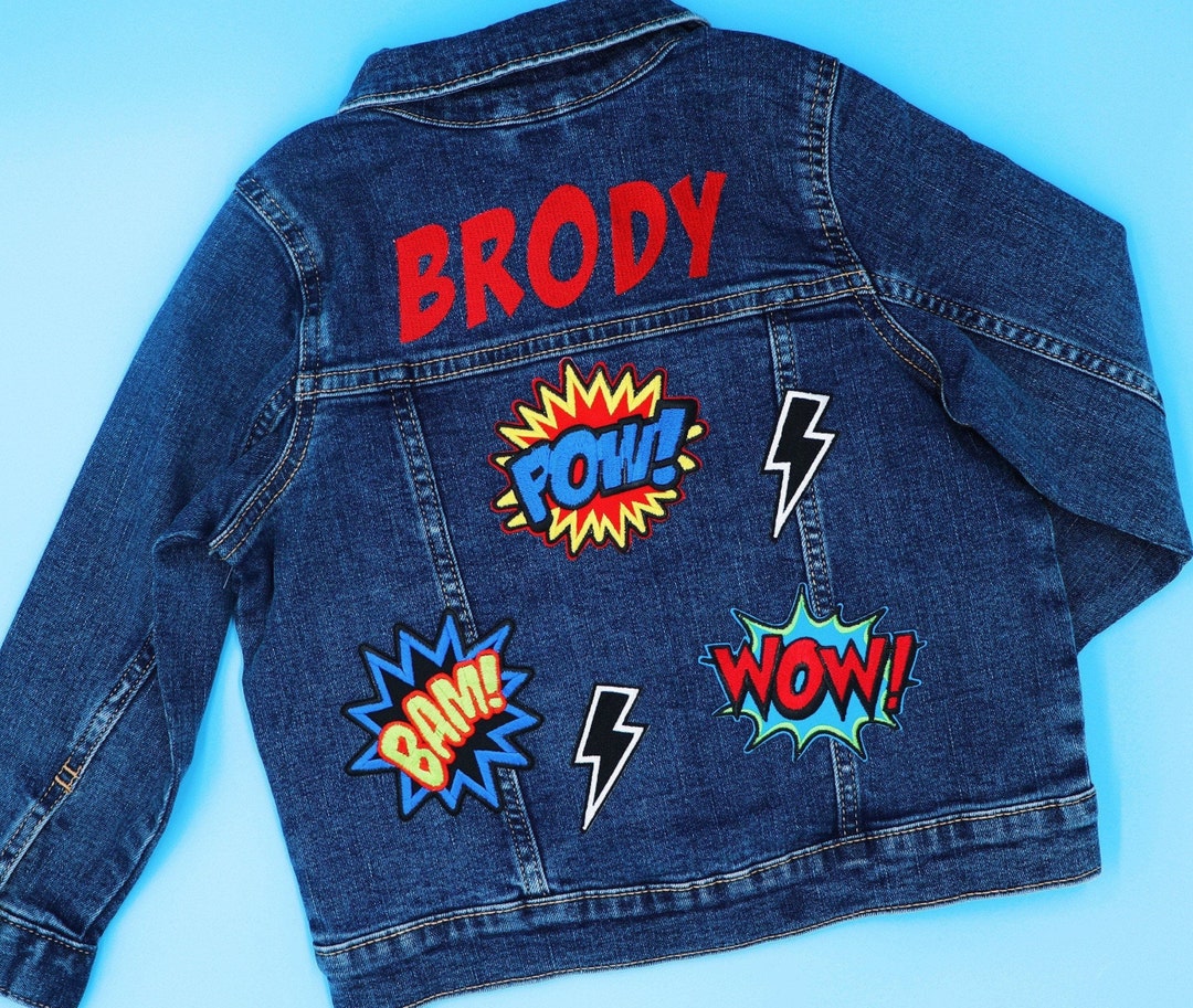 Personalized Superhero Inspired Toddler Boys Denim Jacket - Etsy
