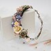 Blue Flower Crown Beige Floral Crown Wedding Headpiece - Etsy