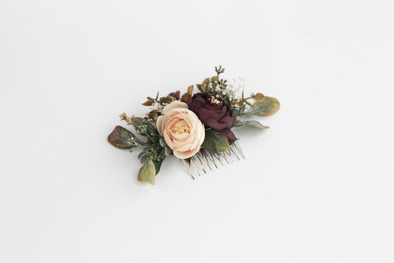 Fall flower comb Boho wedding comb Bridal hair comb Fall | Etsy