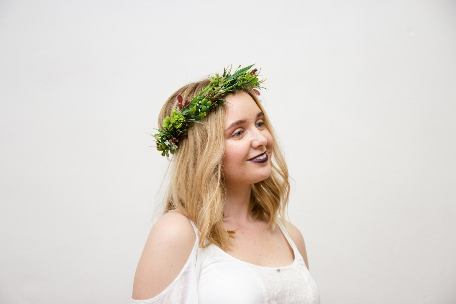 Greenery Wedding, Head Piece for Bride, Summer Bridal Crown, Floral ...