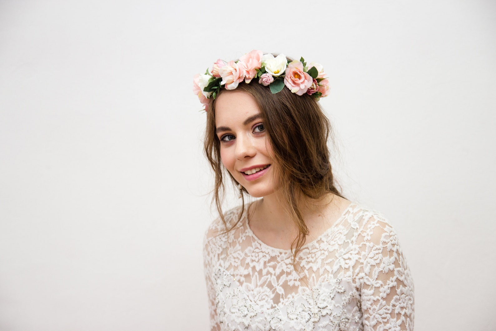 Bridal Headband Flower Crown Wedding Flower Girl Crown | Etsy