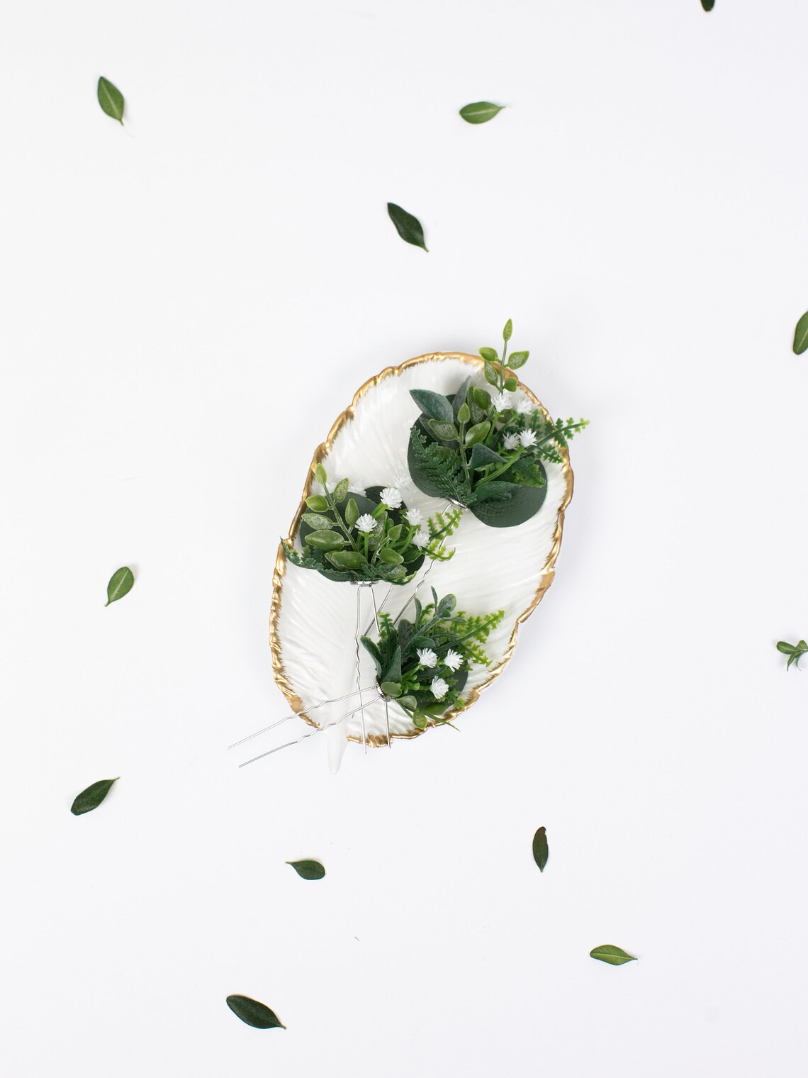 Greenery Flower Hair Pins Flower Hair Pins Flower Bobby | Etsy