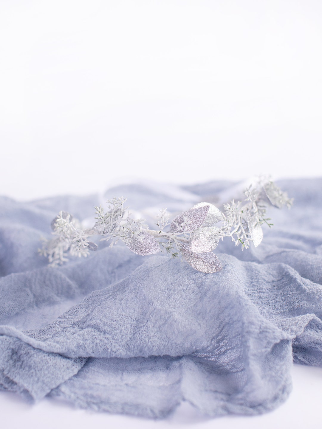 Winter Headpiece, Silver Headpiece, Silver Leaf Crown, Wedding Winter ...