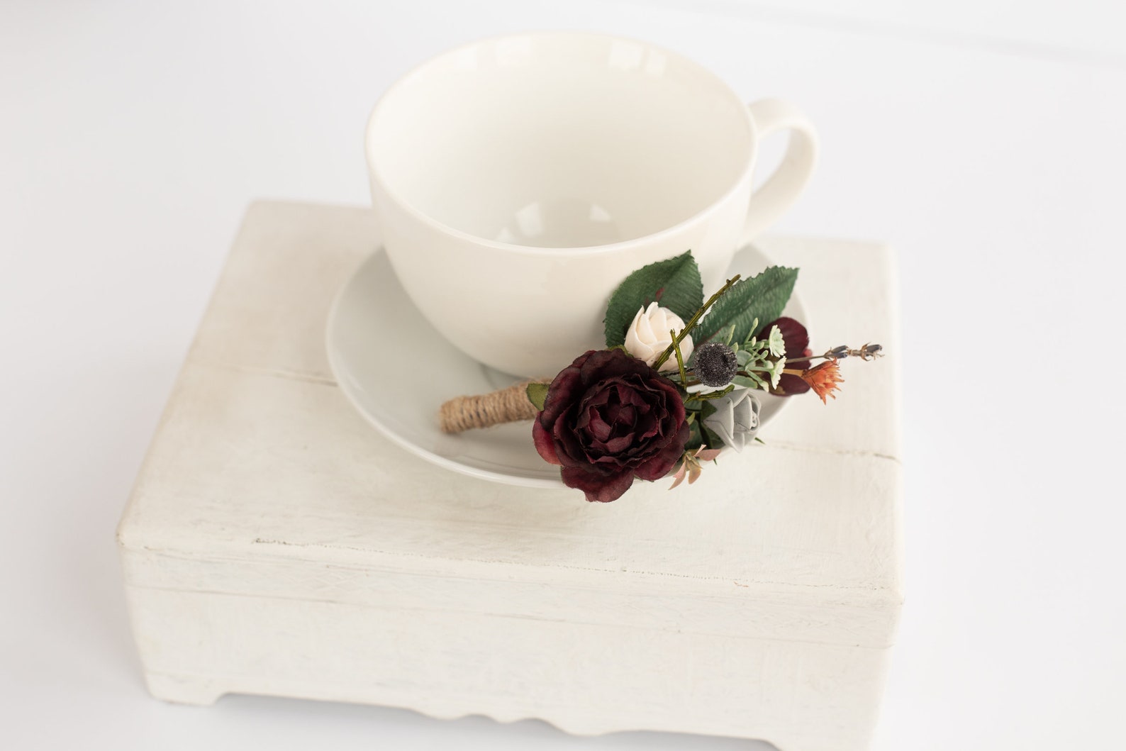 Boutonniere Burgundy Groomsmen Buttonhole Grooms Boutonniere - Etsy