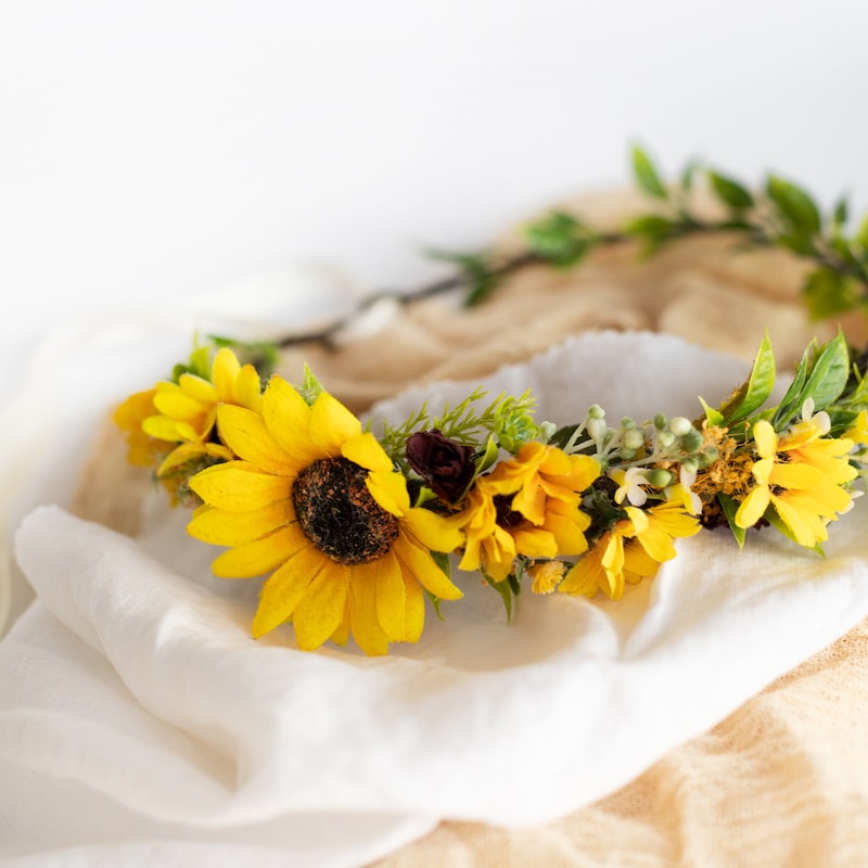 Sunflower Crown - Etsy