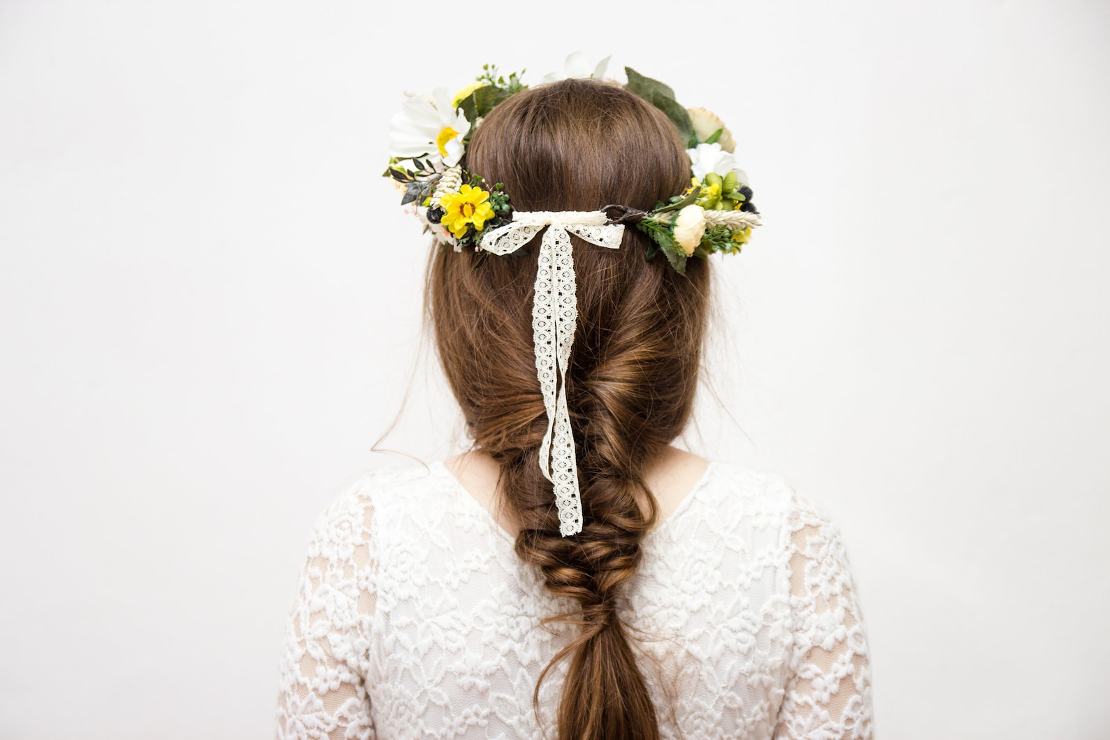 Rustic Flower Crown Woodland Crown Yellow Country Wedding - Etsy
