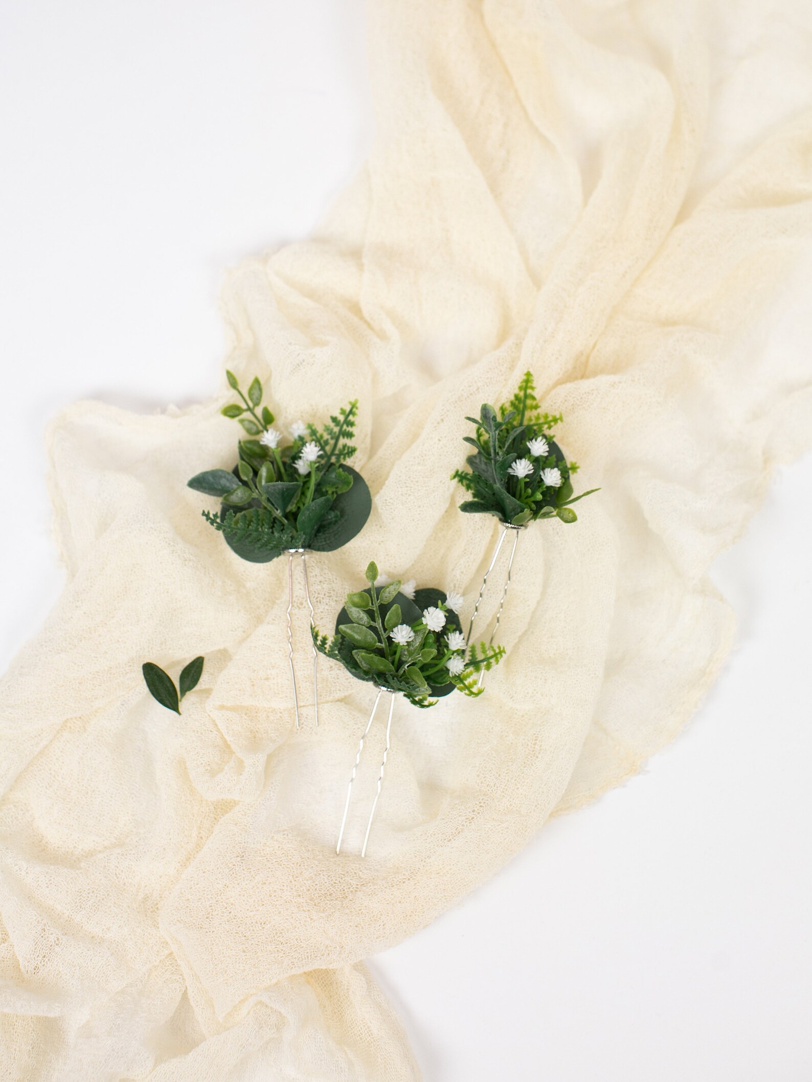 Greenery Flower Hair Pins Flower Hair Pins Flower Bobby | Etsy