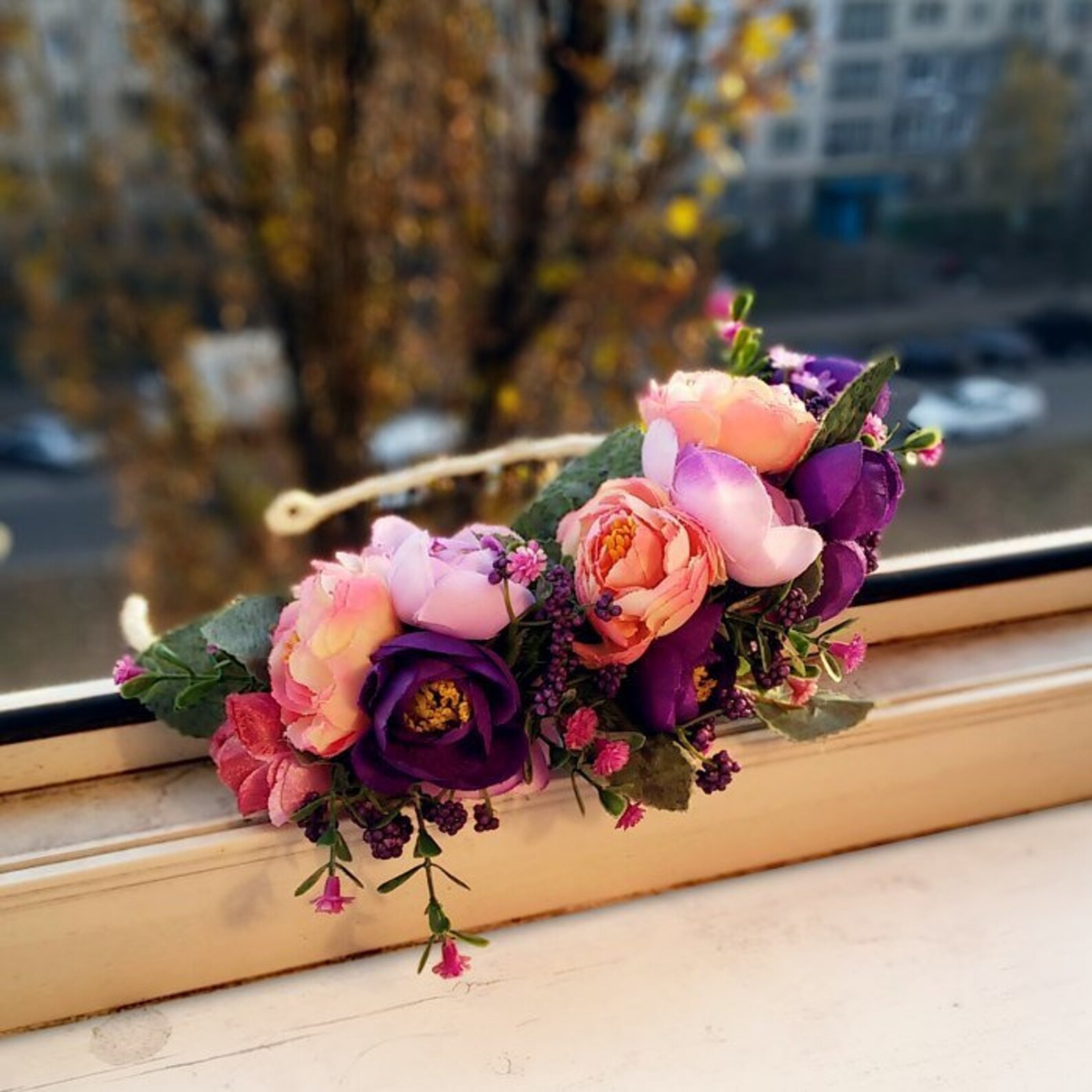 Summer floral crown Festival crown Flower head crown | Etsy