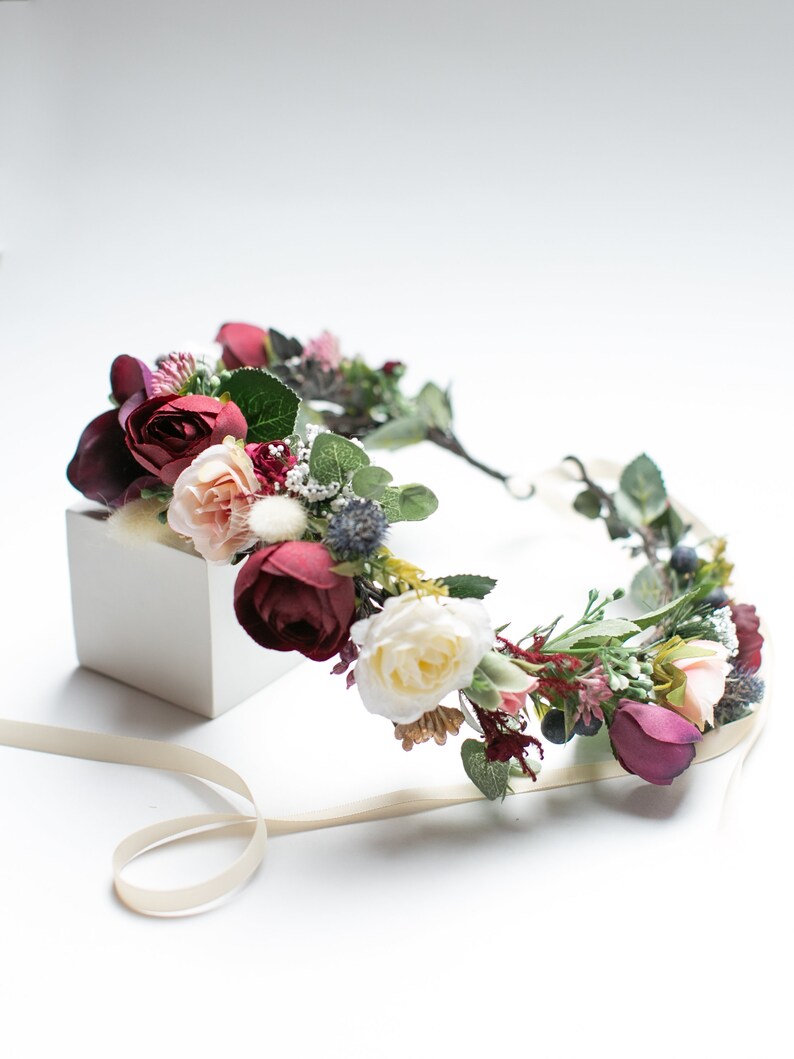 Bridal flower crown Wedding flower crown Bridal floral | Etsy