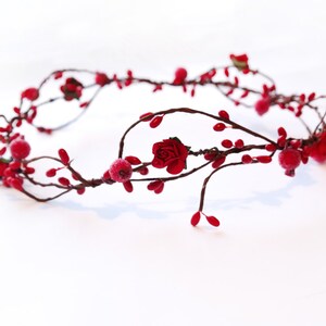 Christmas Floral Crown, Winter Flower Crown, Holly Headpiece, Gift for ...