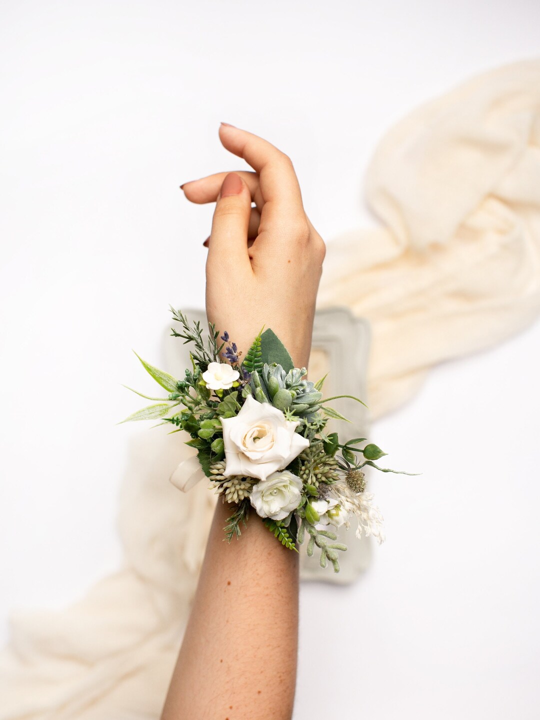 Bridesmaid Wrist Corsage, Prom Wrist Corsage, Bridal Flower Corsage ...