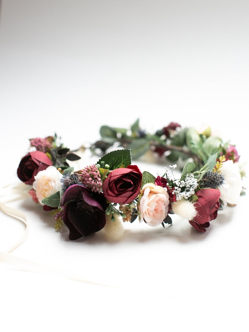 Bridal Flower Crown, Wedding Flower Crown, Bridal Floral Crown, Flower ...