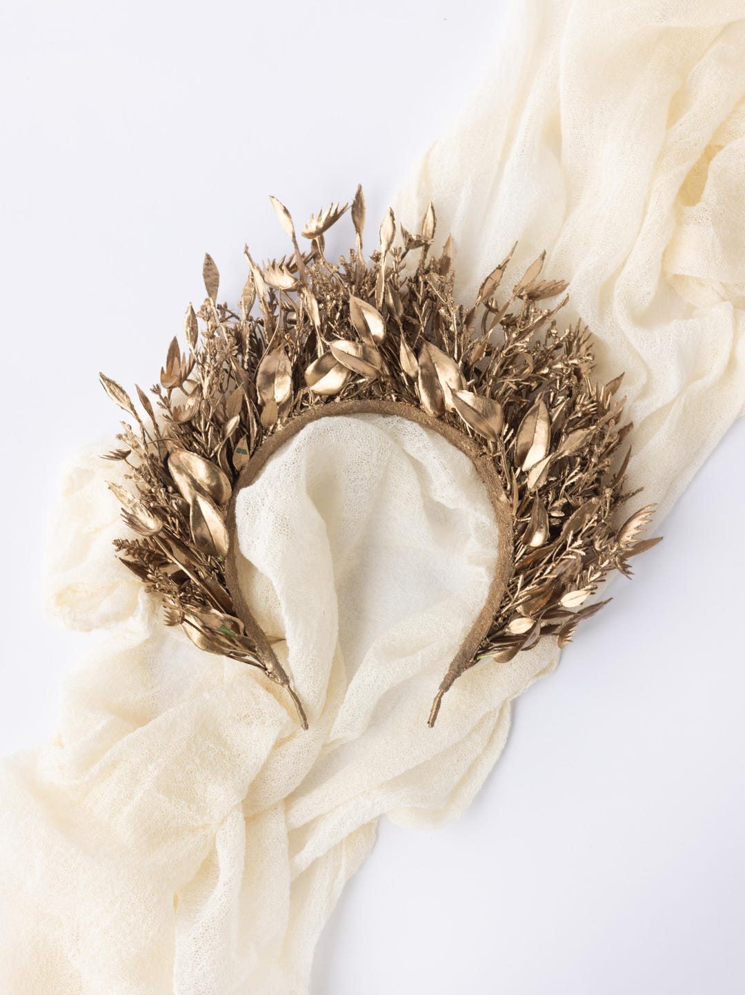 Laurel Crown, Gold Leaf Headpiece, Laurel Wreath Headband, Gold Laurel ...