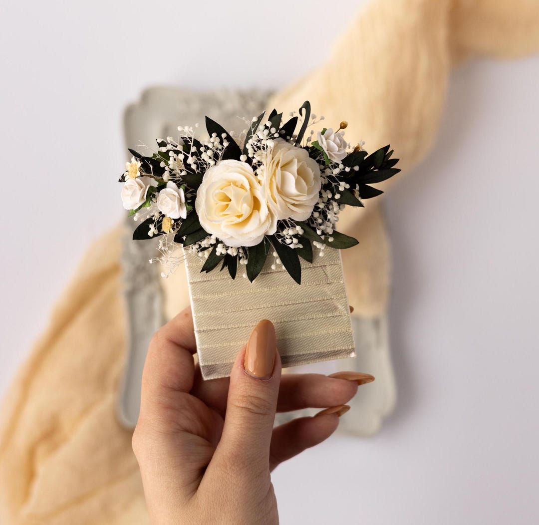 Buttonhole Square Pocket Flower Set, Groomsmen Pocket Buttonhole ...