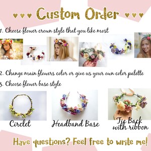 Summer Floral Crown, Festival Crown, Flower Head Crown, Romantic ...