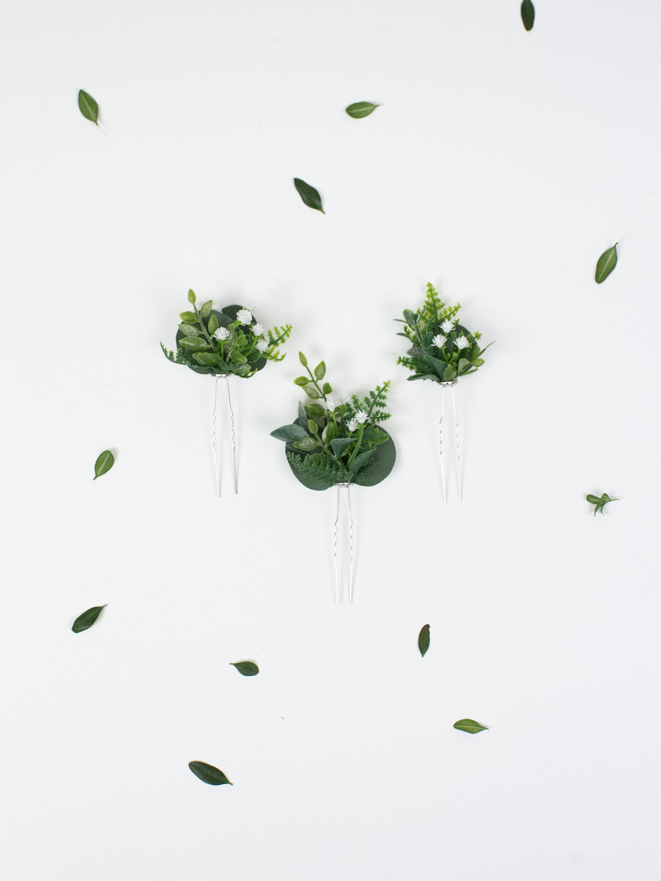 Greenery Flower Hair Pins Flower Hair Pins Flower Bobby | Etsy