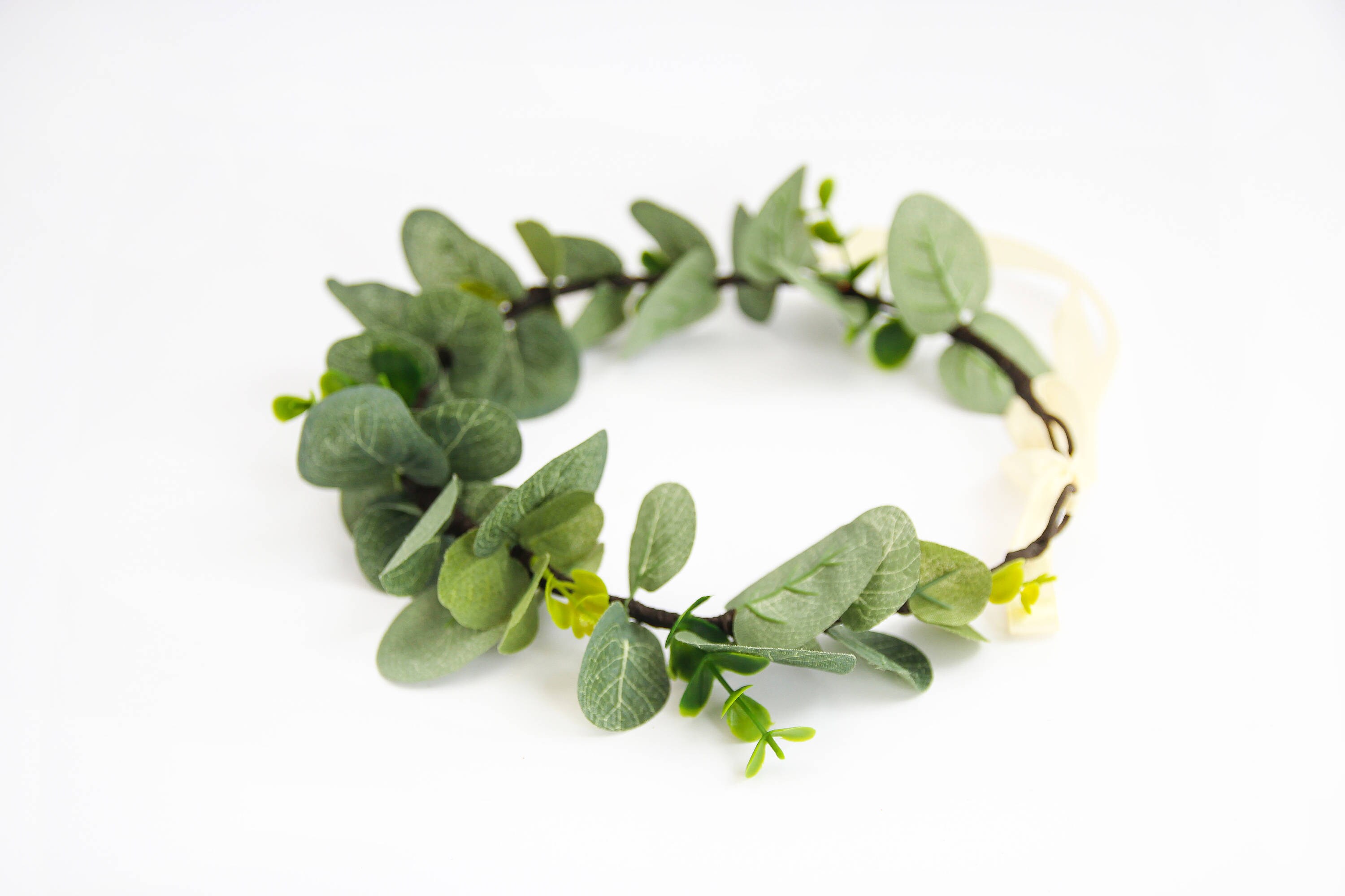 Greenery Wedding Crown Eucalyptus Flower Crown Woodland | Etsy