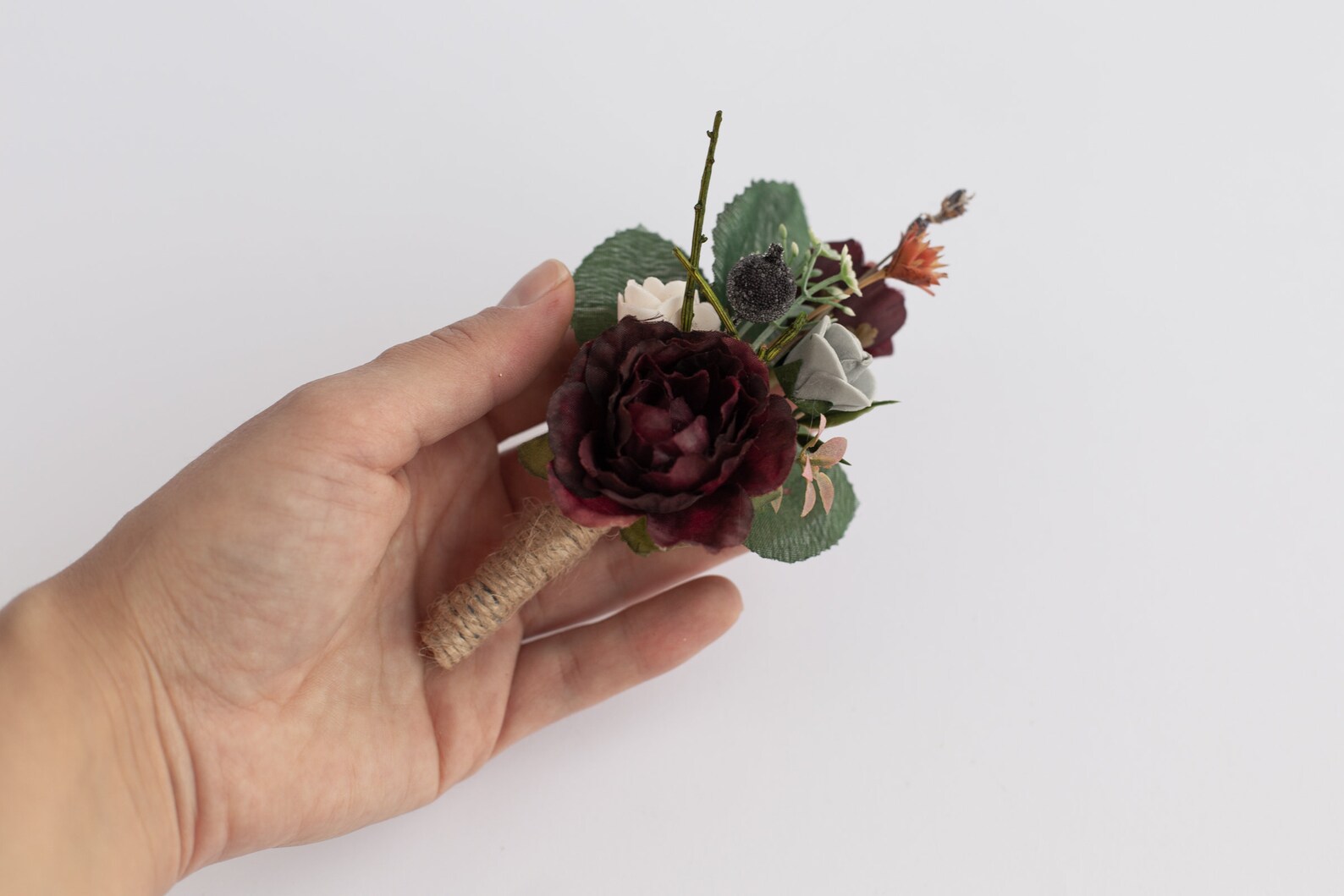 Boutonniere Burgundy Groomsmen Buttonhole Grooms Boutonniere - Etsy ...