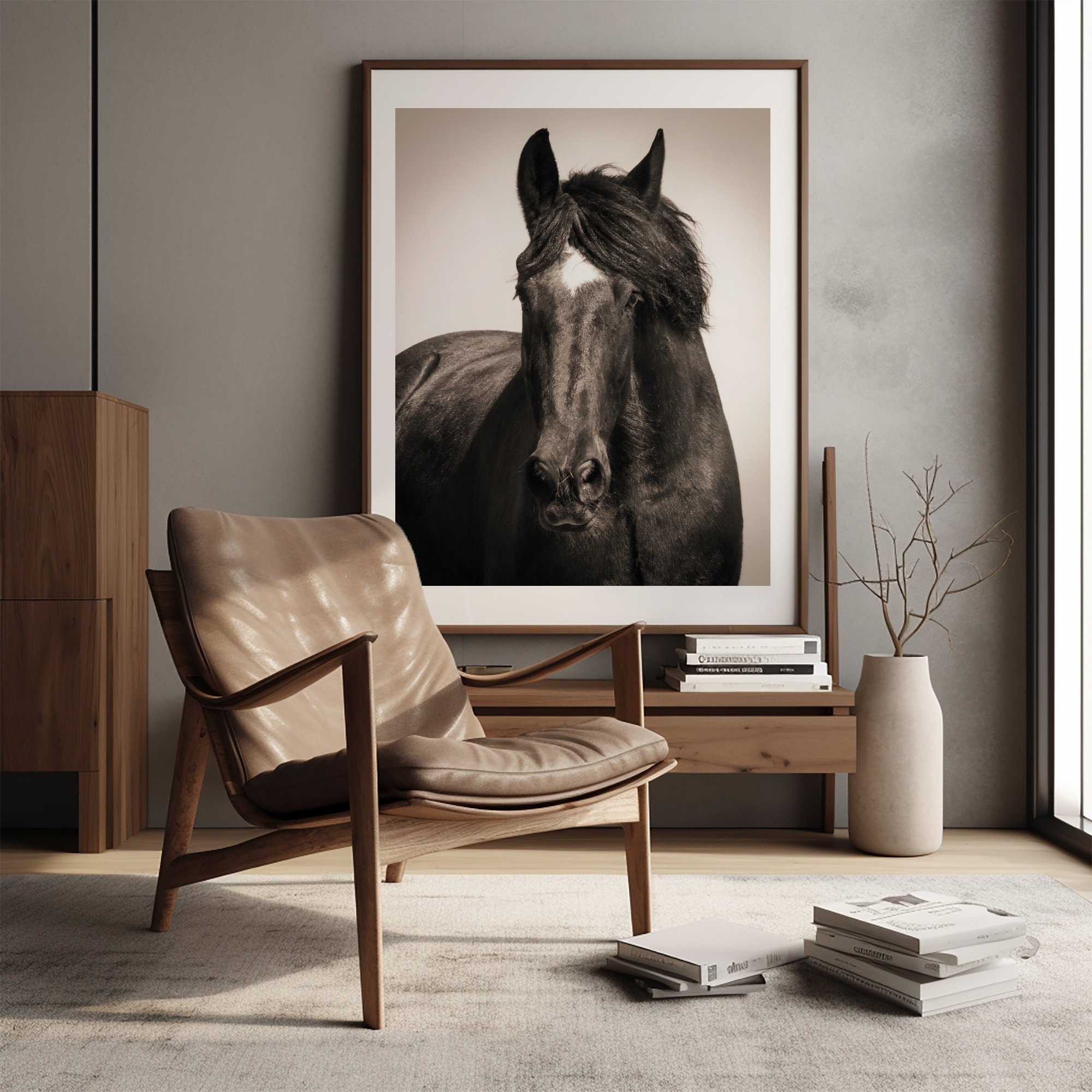 Black Percheron Horse Photo, Sepia Equine Art (digital Download) - Etsy