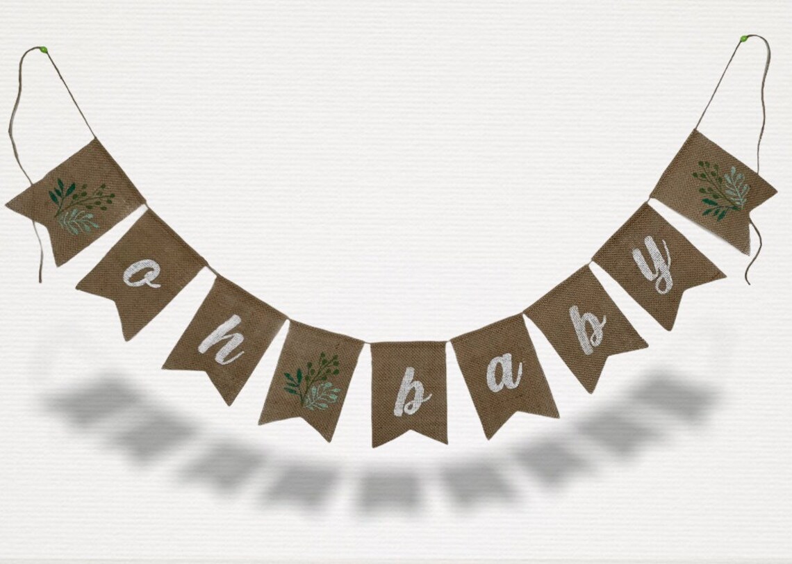 Greenery Baby Shower Banner Greenery Shower Decorations Baby - Etsy