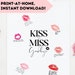Kiss the Miss Goodbye Printable | Bachelorette Signs | Bachelorette ...