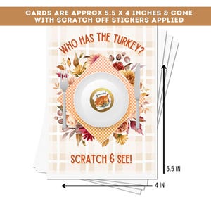 Thanksgiving Scratch off Game | Friendsgiving Scratcher Game ...