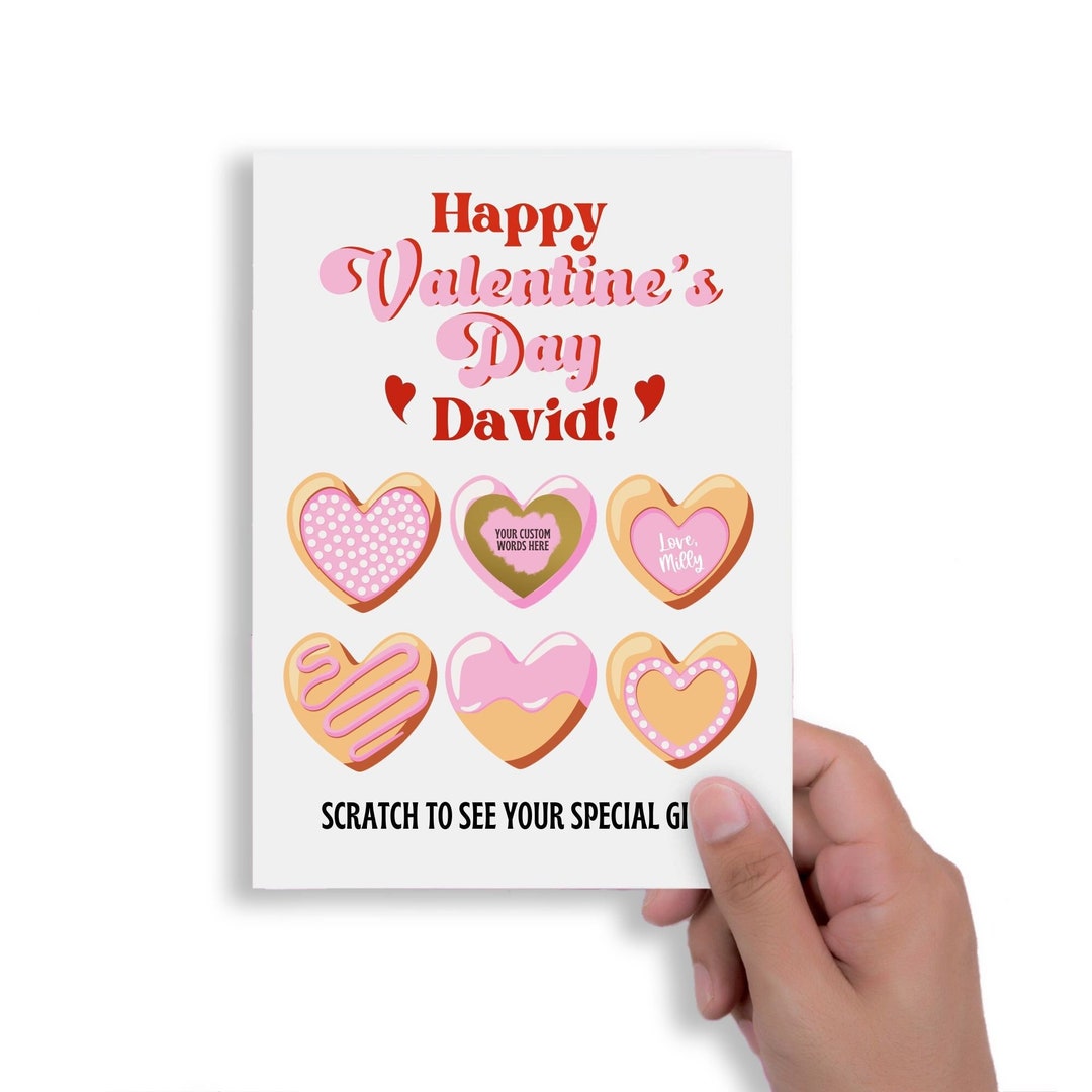 Valentine's Scratch off Card Valentines Scratcher Card Scratch-off Gift ...