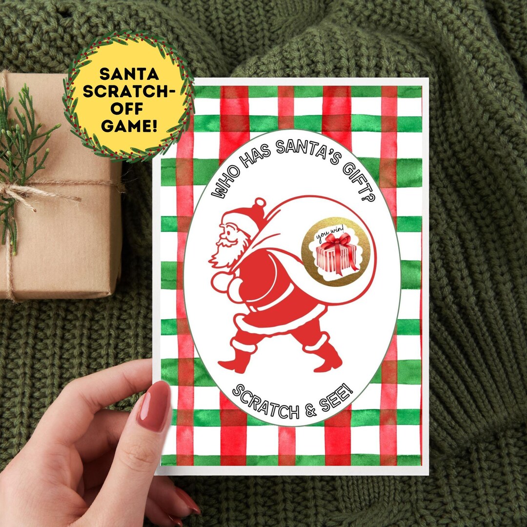 Christmas Scratch off Game | Santa Scratcher Game | Stocking Stuffer ...