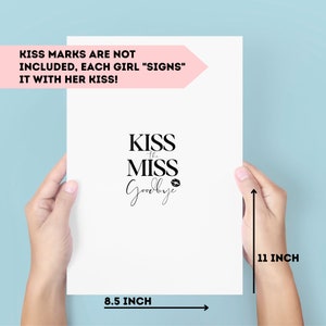 Kiss the Miss Goodbye Printable: Bachelorette Party Game (digital ...