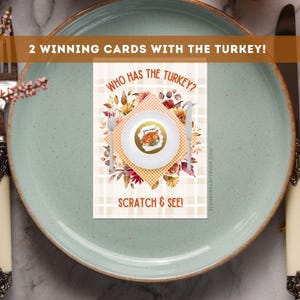 Thanksgiving Scratch off Game: Turkey Raffle Tickets, Friendsgiving Fun ...