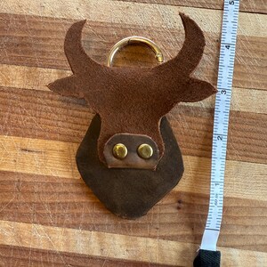 All Leather Cow Bag Charm - Etsy