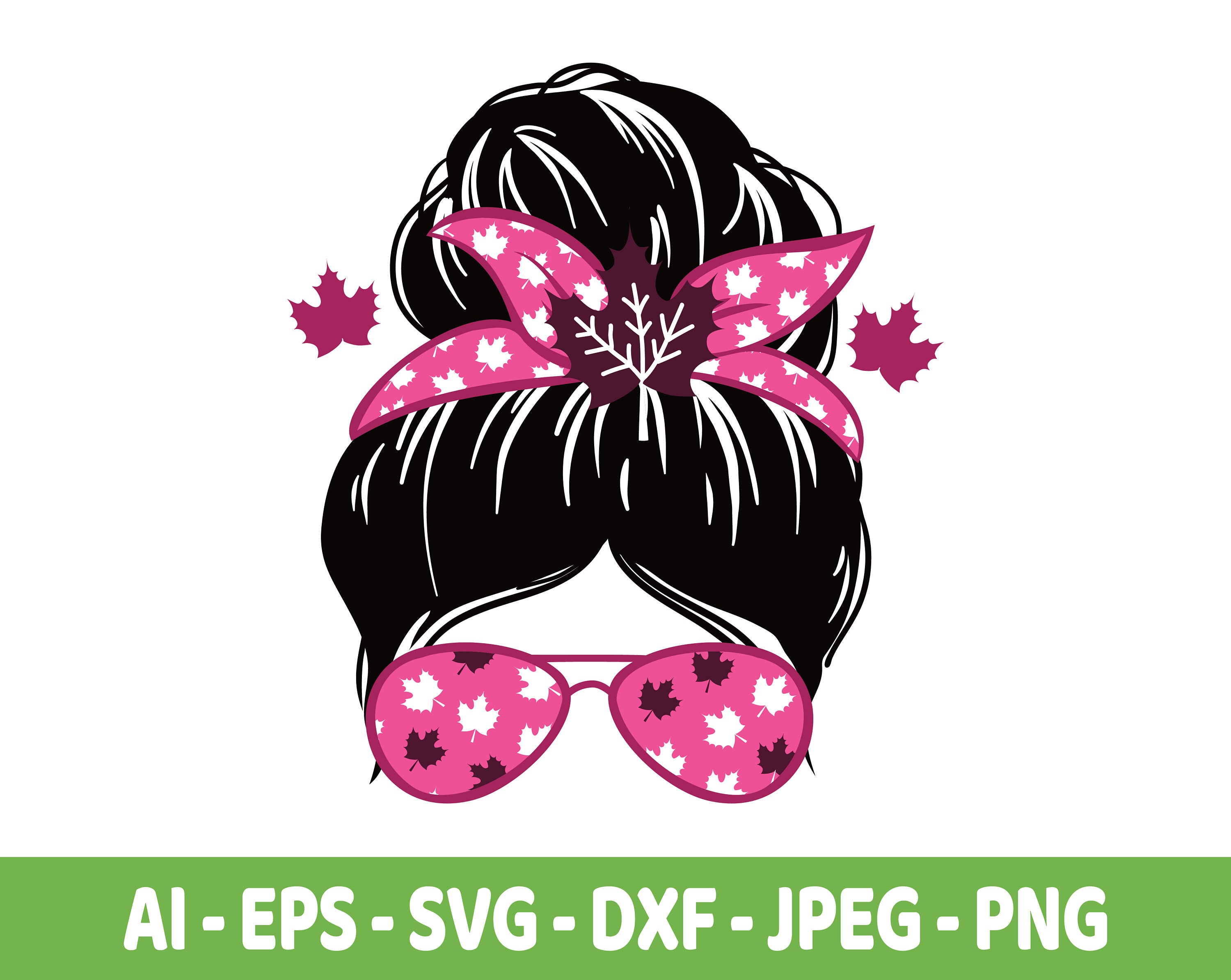 Mom Life Svg Messy Bun Svg Messy Bun Glasses Svg Mom Skull Etsy