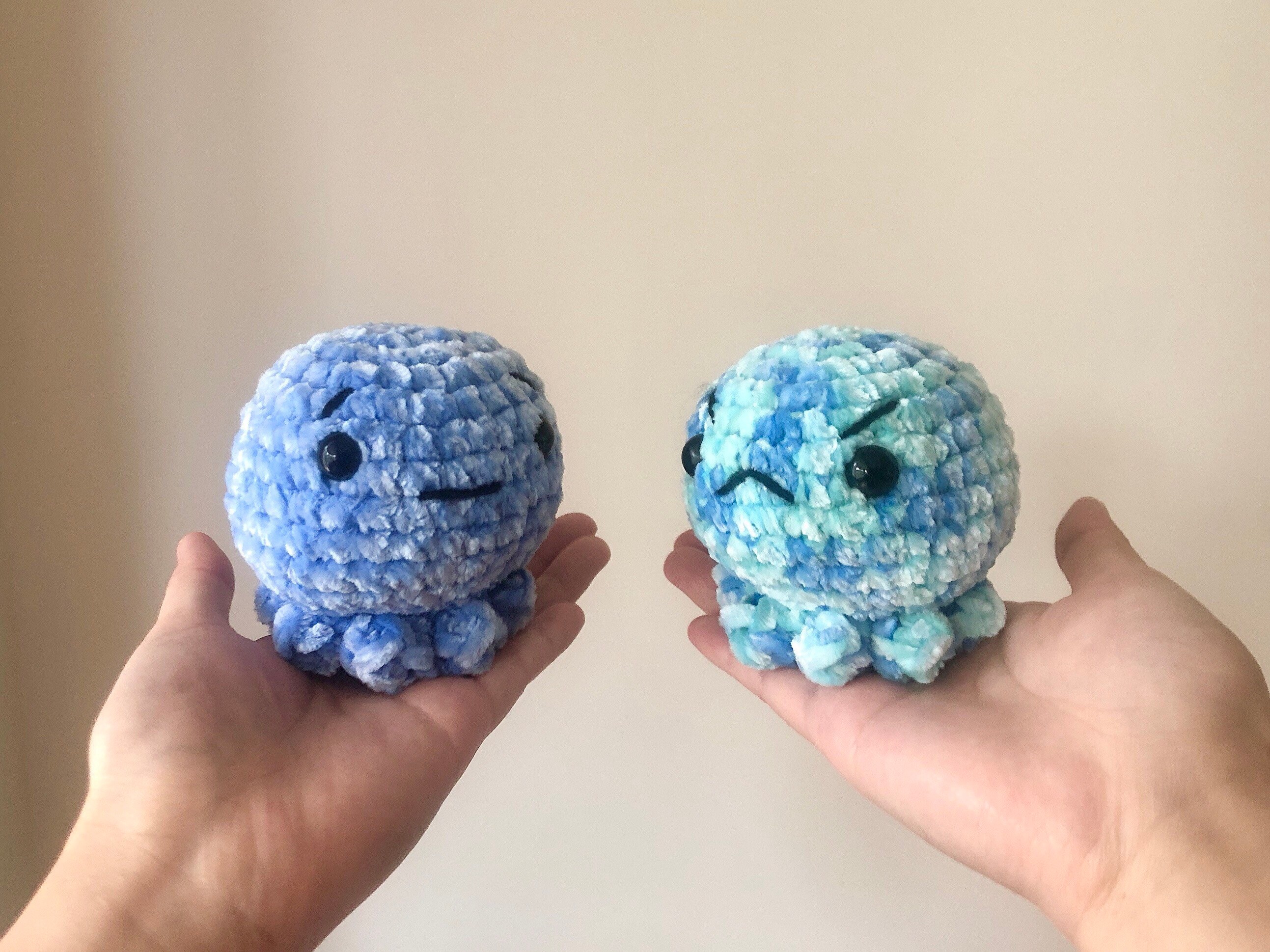 Grumpy Derpy Octopus Plush Cute Cuddle Soft Kawaii Octopi - Etsy Hong Kong