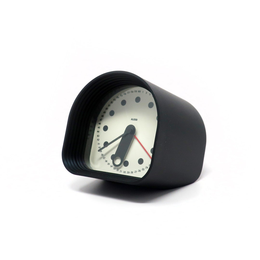Black Optic Clock by Joe Colombo for Alessi - Etsy