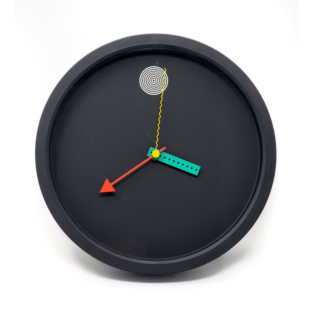 1980s Postmodern Wall Clock by Shohei Mihara for Wakita - Etsy