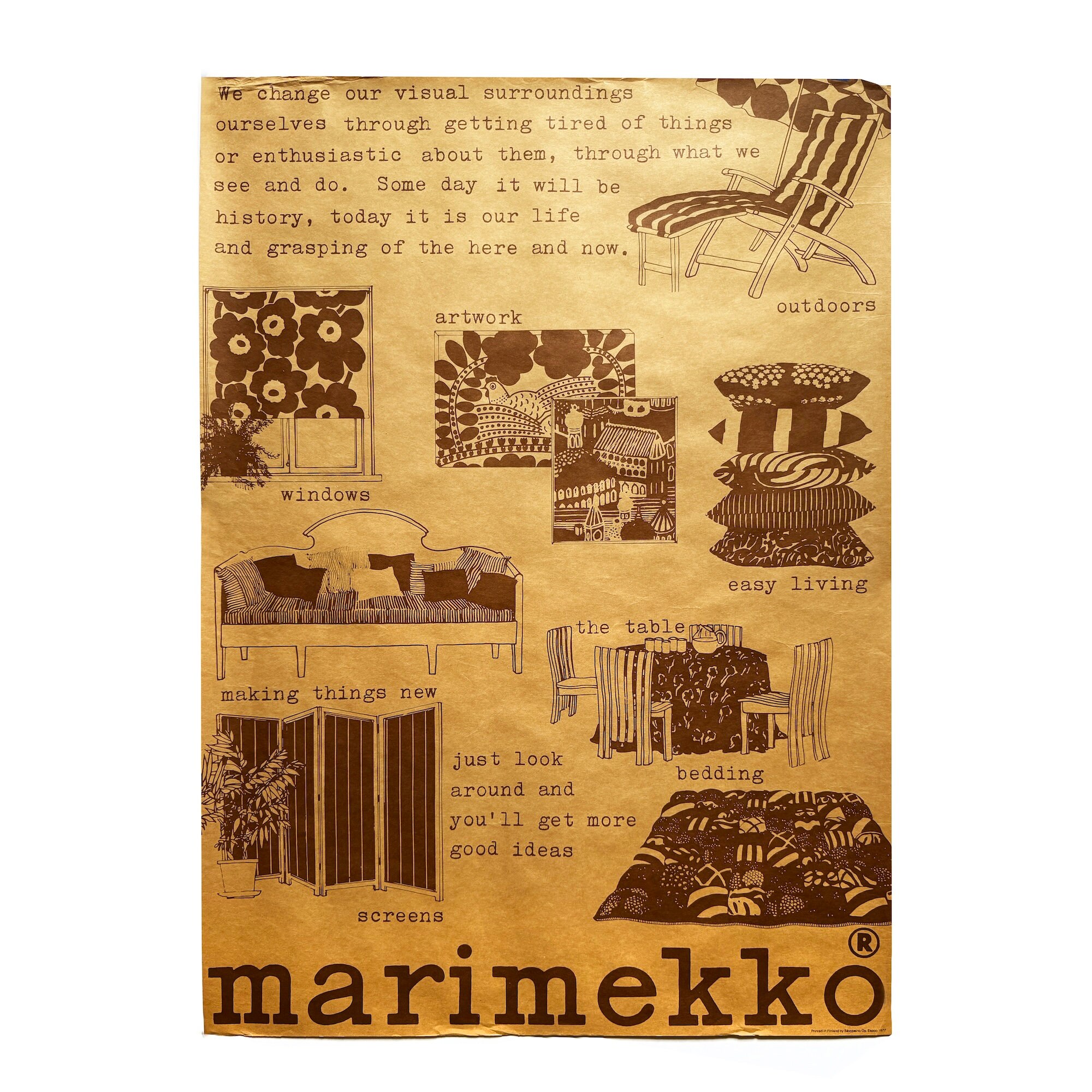 1977 Marimekko Promotional Poster - Etsy