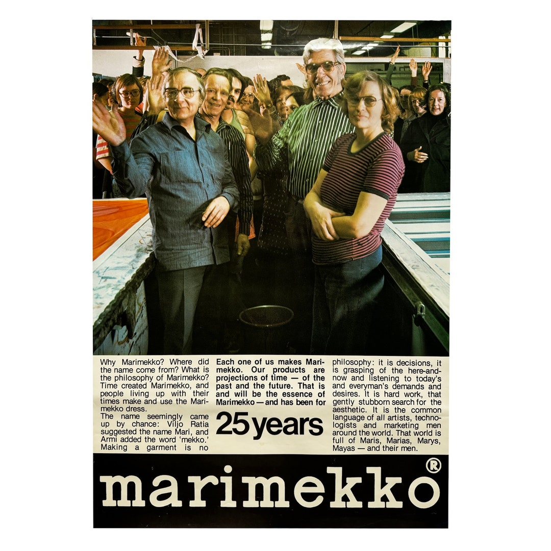 1970s 25th Anniversary Marimekko Poster - Etsy