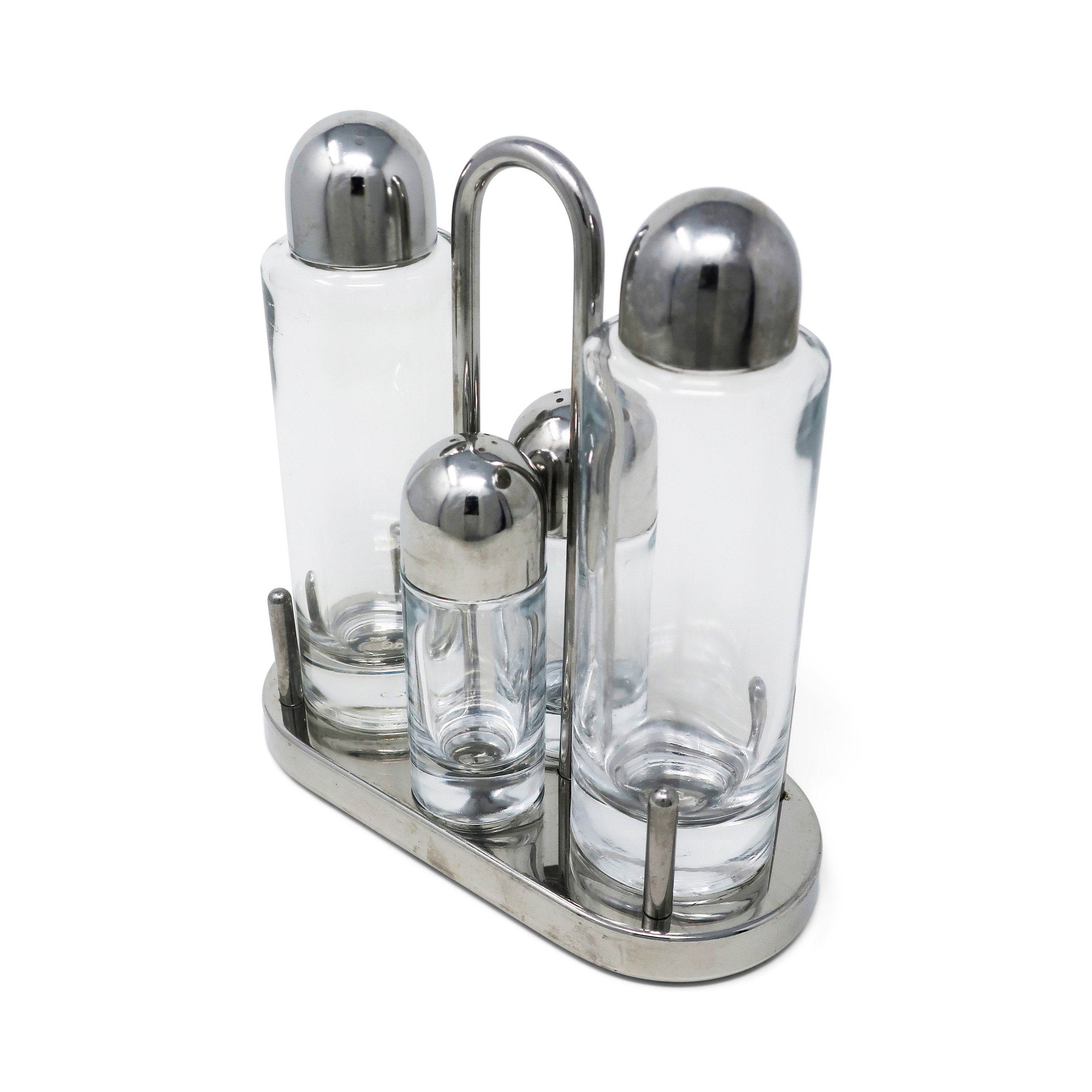 Stainless Steel and Glass Cruet Set by Ettore Sottsass for - Etsy