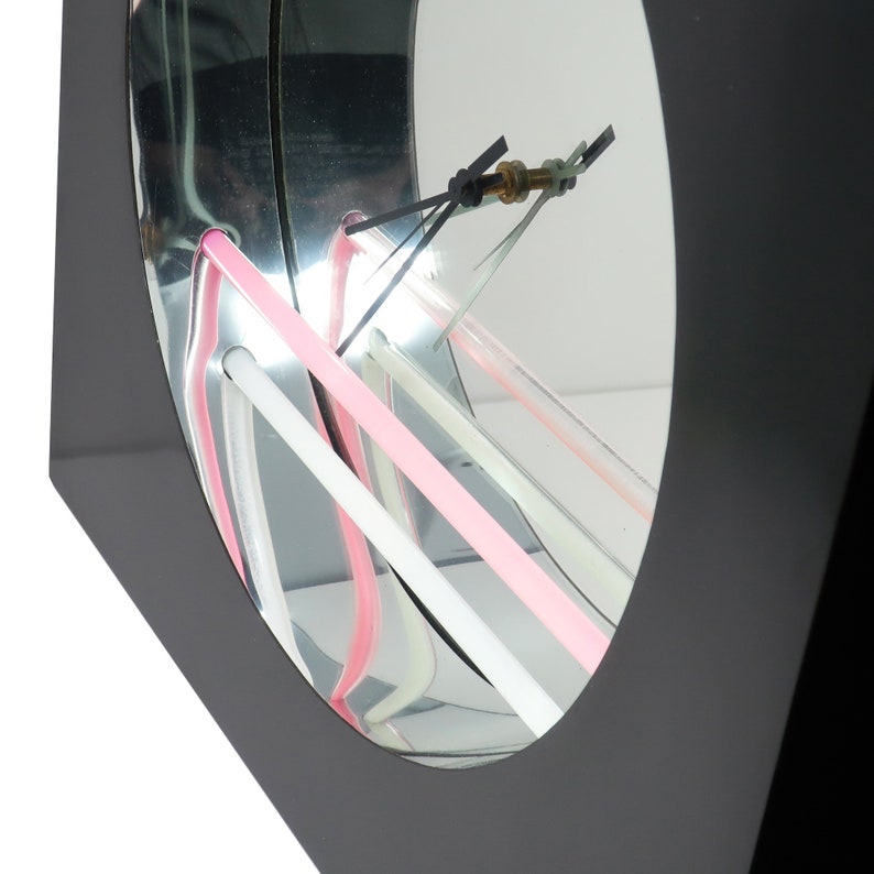 1980s Postmodern Mirror Wall Clock by Jon Gilmore for Accessory Art ...