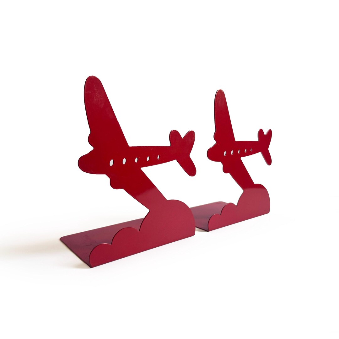 Pair of 1970s Red Airplane Bookends by Randall Schwartz for Moxie - Etsy