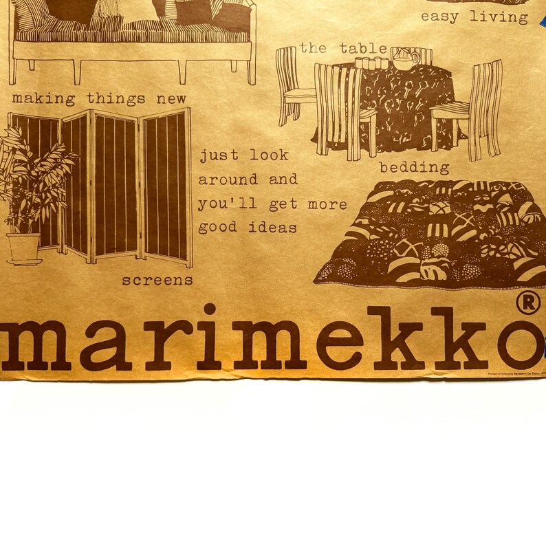 1977 Marimekko Promotional Poster - Etsy