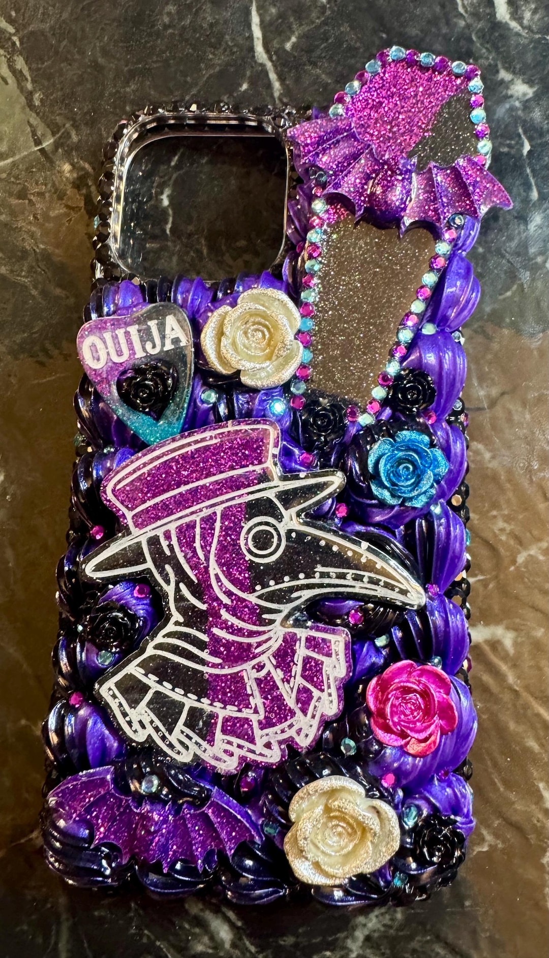 Beautiful Purple, Black and Blue Plague Doctor Coffin Gothic iPhone 13 ...