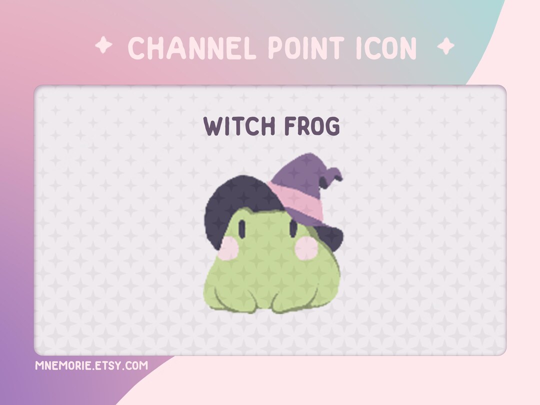 Witch Frog Channel Point Icon for Twitch Streaming | Discord Sticker ...
