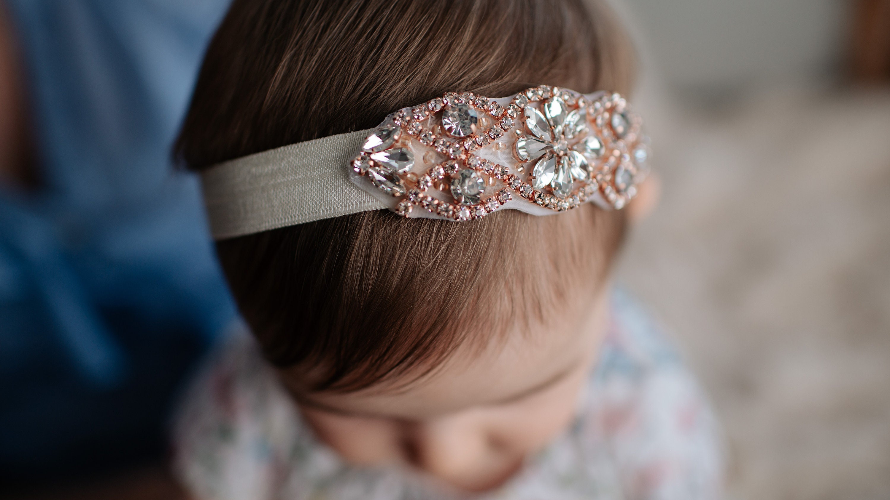 Rose Gold Rhinestone Elastic Anti-slip Headband Special - Etsy