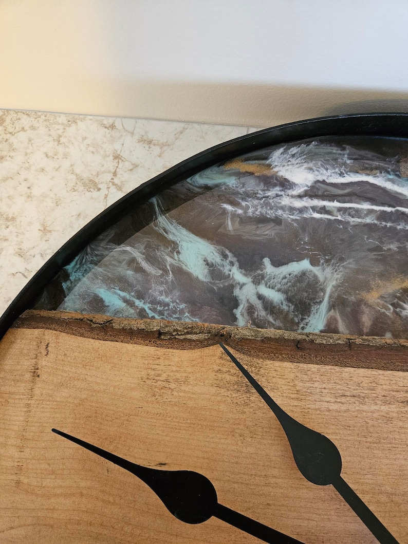 Wine Barrel Ring Clock With Maple Hardwood and Multi-color Resin - Etsy