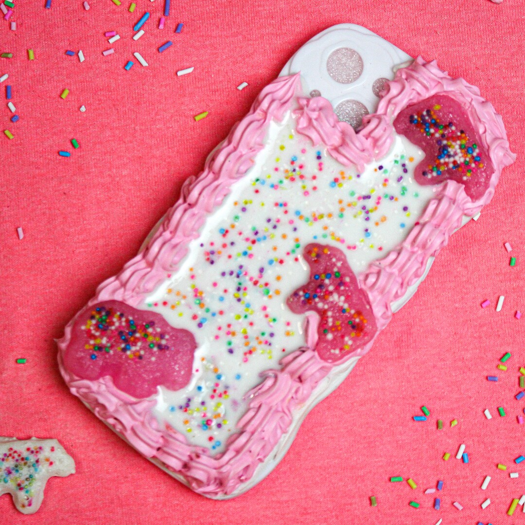 Pink & White Frosted Cookie Phone Case // Circus Animal Cookie Phone ...
