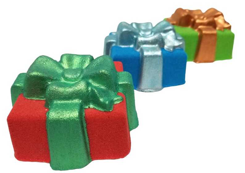 Christmas Present Bath Bomb Gift Bath Bombs Vegan - Etsy