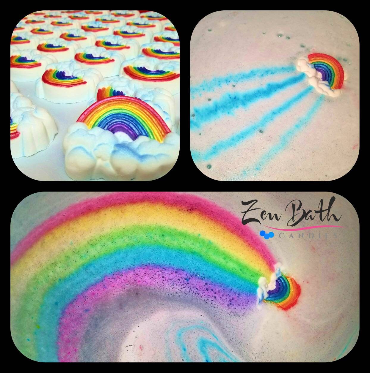 Rainbow PRIDE Bath Bomb | Vegan Bath Bombs | Pear Bath Fizz | Handmade ...
