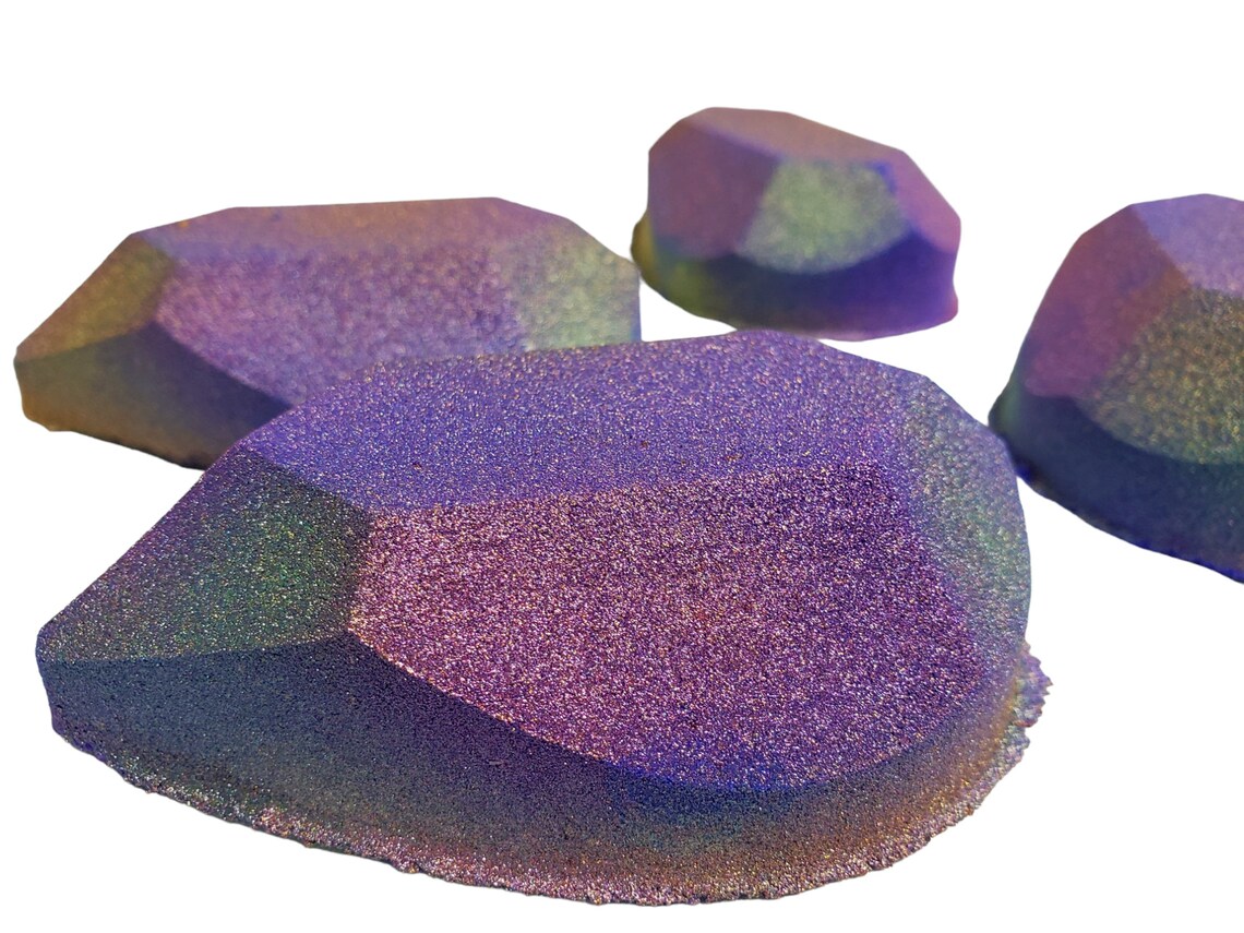 Iridescent Gem Shaped Bath Bomb Diamond Bath Bombs - Etsy