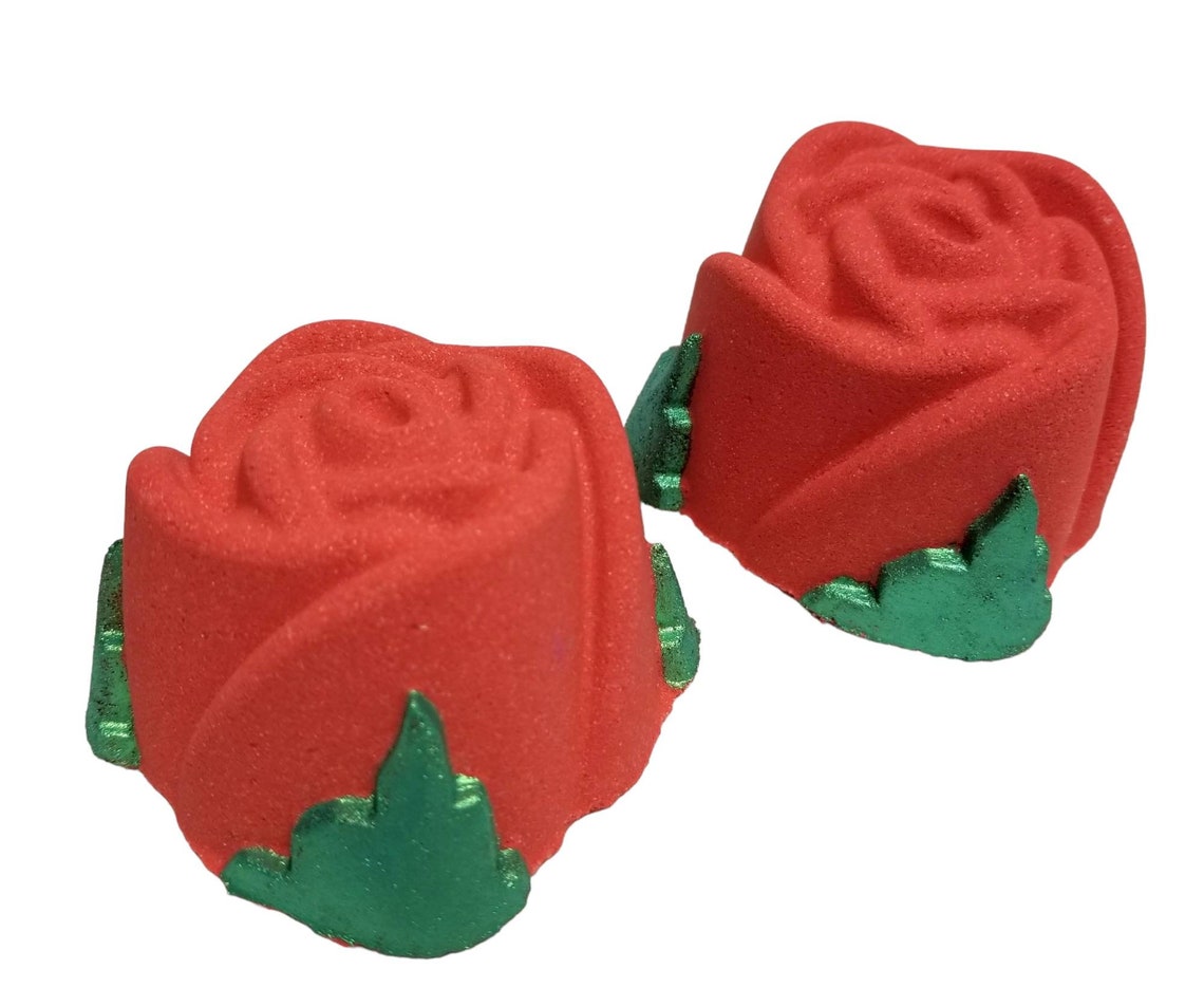 Rose Bath Bomb Bath Bombs Red Rose Valentine's Day - Etsy